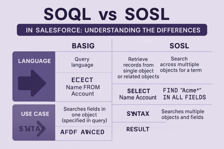 SOQL vs SOSL in Salesforce: Understanding the Differences from Basic to Advanced - Vortexify Sync